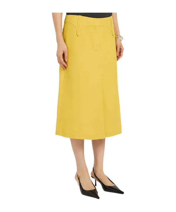 Tory Burch Waxed Canvas Midi Skirt