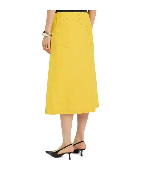 Tory Burch Waxed Canvas Midi Skirt