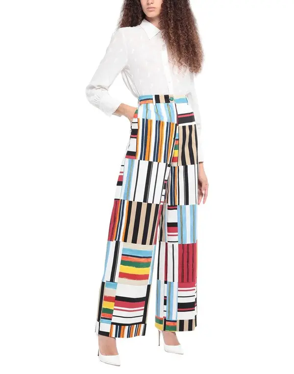 Dolce & Gabbana Striped Wide-leg Gabardine Trousers