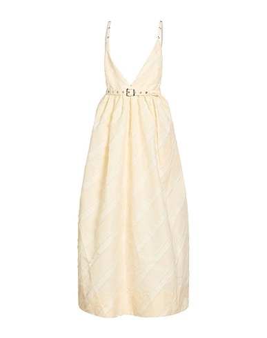 GANNI Sleeveless Deep V-neck Maxi Dress With Studded Belt