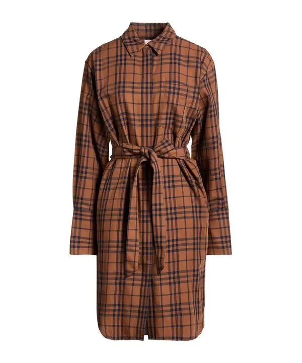 Burberry Printed Long Sleeve Shirt Dress