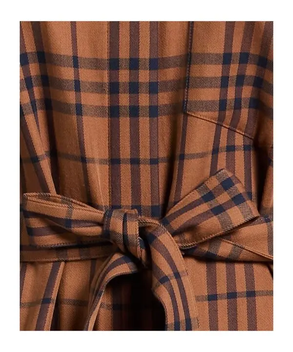 Burberry Printed Long Sleeve Shirt Dress