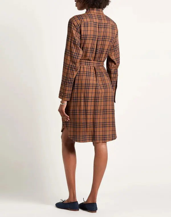 Burberry Printed Long Sleeve Shirt Dress