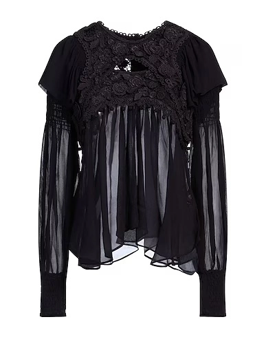 Isabel Marant Étoile Solid Color Chiffon Lace Top