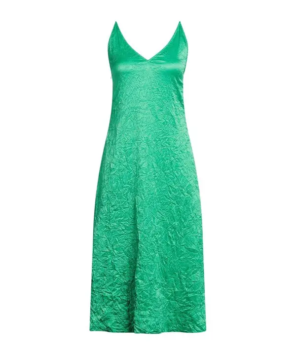 GANNI Crinkled Slip Dress