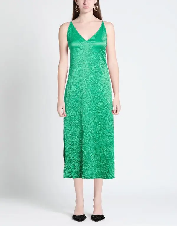 GANNI Crinkled Slip Dress