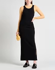 GANNI Slim Fit Sleeveless Dress - Black