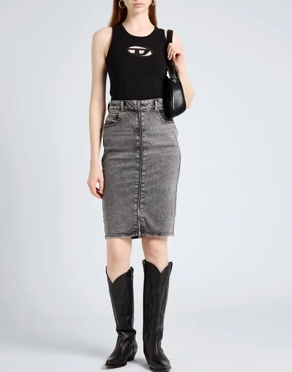 DIESEL® Colored Denim Midi Skirt