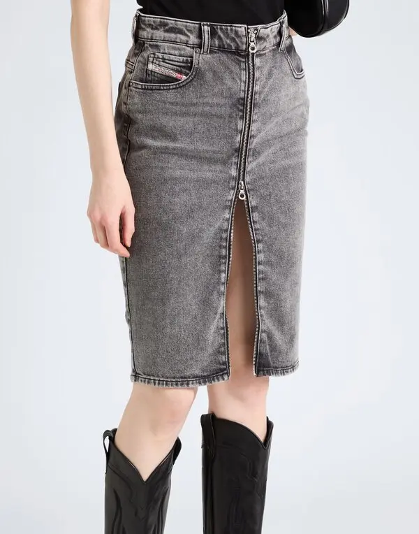 DIESEL® Colored Denim Midi Skirt