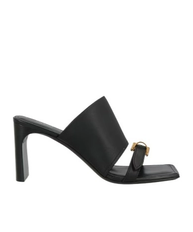 Balenciaga Leather Sandals With Buckle Detail