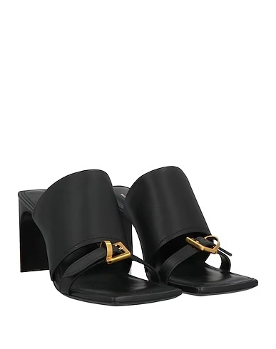 Balenciaga Leather Sandals With Buckle Detail