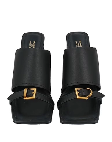 Balenciaga Leather Sandals With Buckle Detail