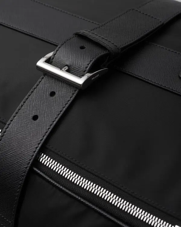 Prada Medium Re-nylon And Saffiano Leather Suitcase