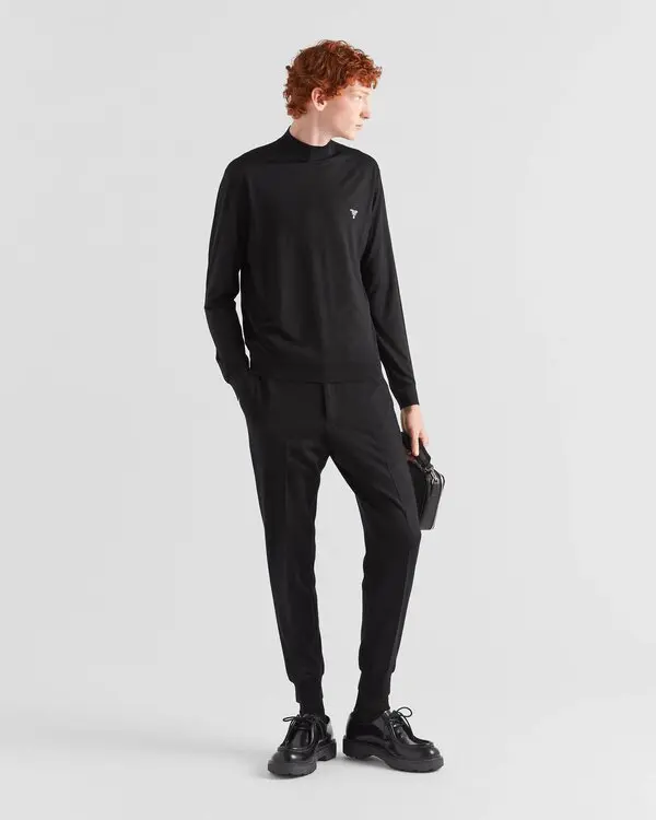 Prada Wool Blend Tailored Pants