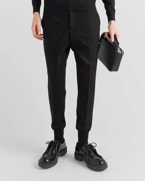 Prada Wool Blend Tailored Pants