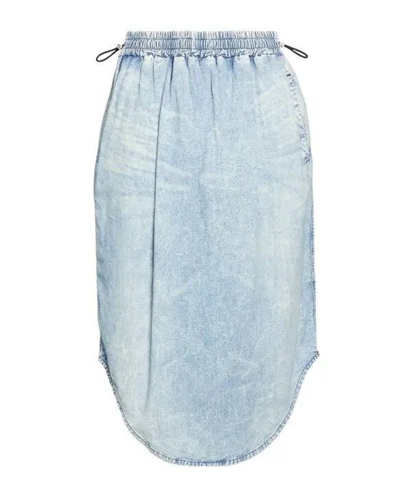DIESEL® Light Wash Denim Midi Skirt