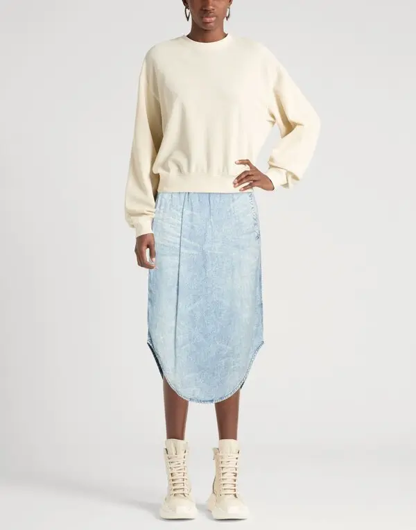 DIESEL® Light Wash Denim Midi Skirt