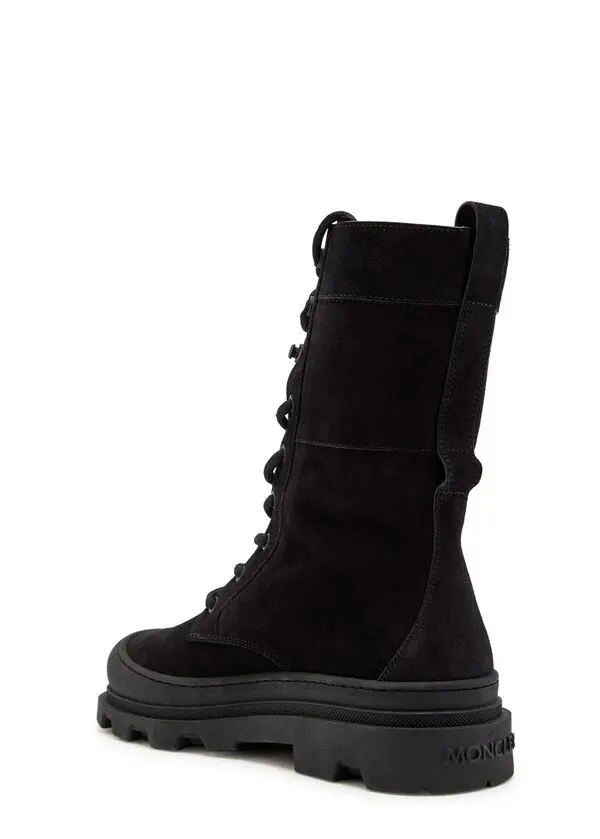 Moncler Suede Mid-calf Lace-up Boots