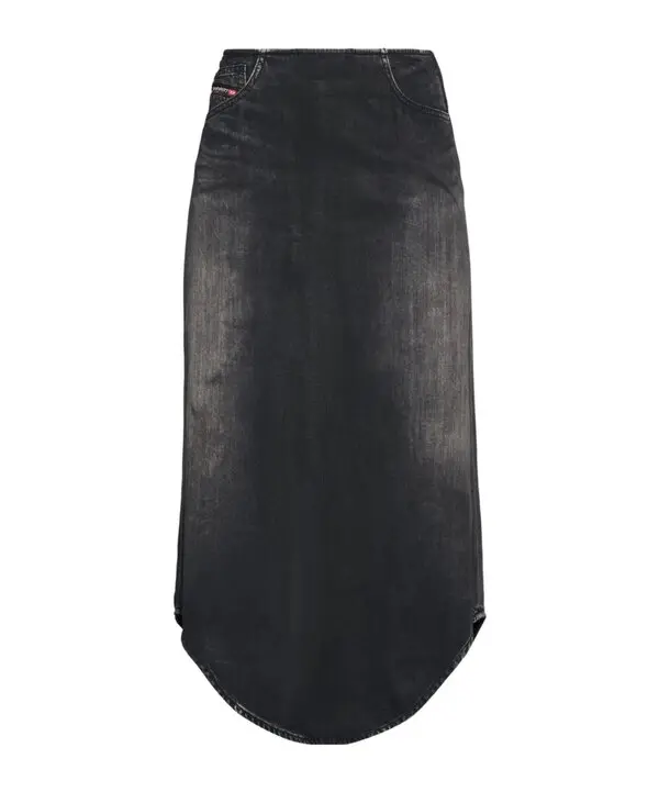 DIESEL® Asymmetrical Denim Mini Skirt