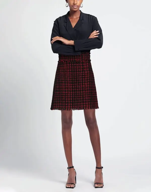 Dolce & Gabbana Flared Checked Tweed Skirt