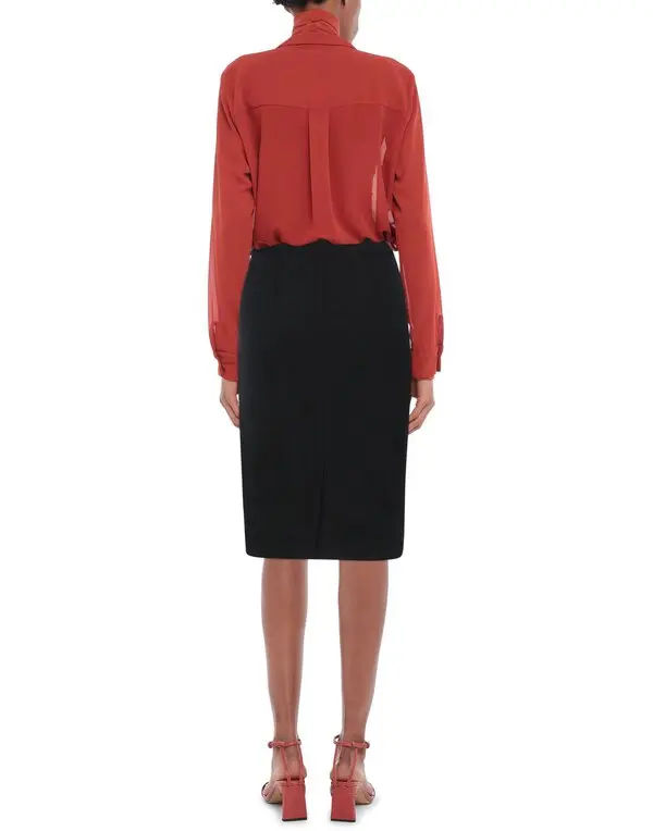 Burberry Solid Color Bodycon Skirt
