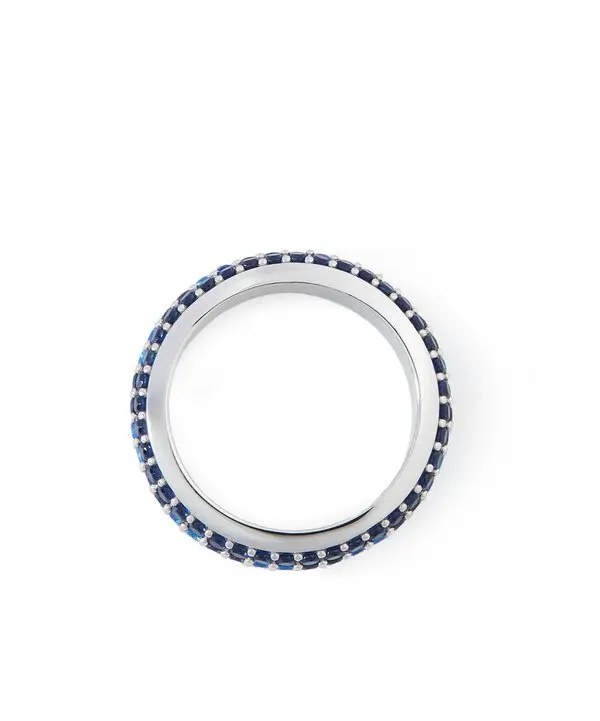 Loewe Thin Pavé Ring In Sterling Silver And Crystals