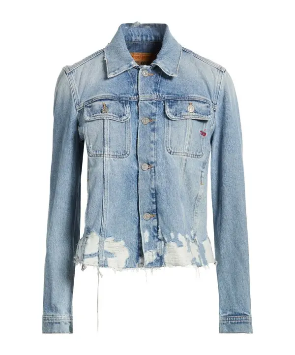 DIESEL® Distressed Light Wash Denim Trucker Jacket