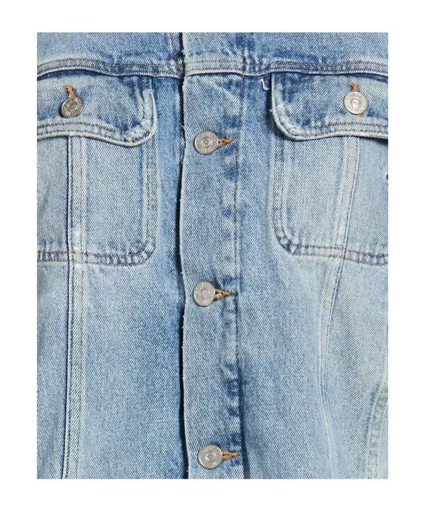 DIESEL® Distressed Light Wash Denim Trucker Jacket