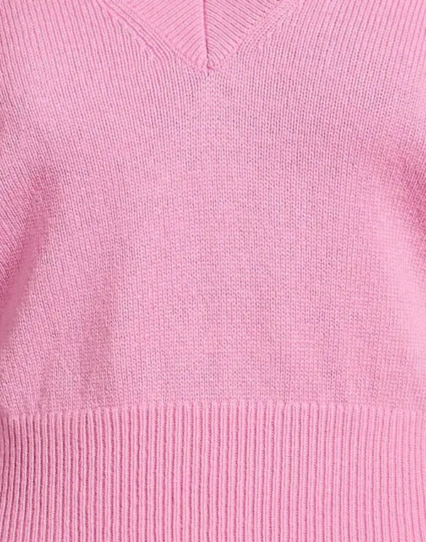 DIESEL® Solid Color Wool V-neck Long Sleeve