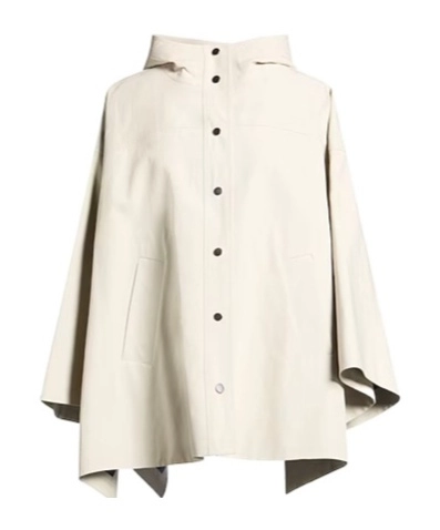 Brunello Cucinelli Cape-style Coat With Hood - White