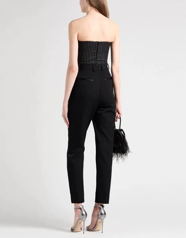 Dolce & Gabbana Flannel Trousers With Satin Trims