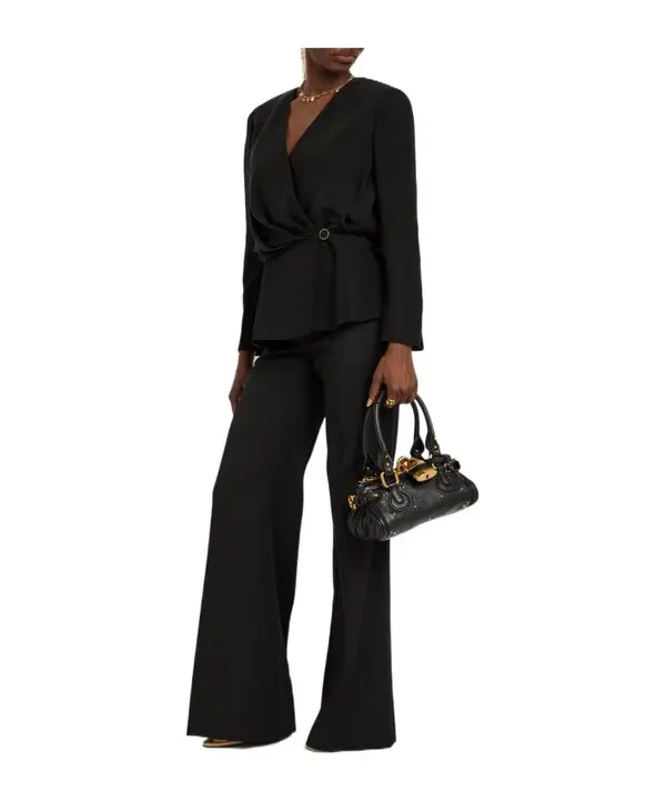 Chloé Draped Woven Wrap Blouse