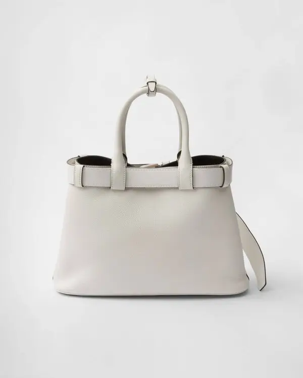 Prada Buckle Small Leather Handbag With Belt
