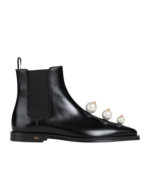 Dolce & Gabbana Minimalist Cowhide Slippers