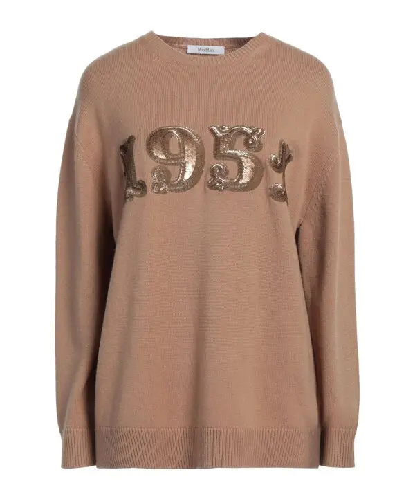 Max Mara Sequined Long Sleeve Sweater - Brown