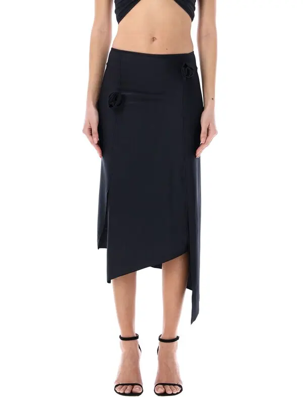 Coperni High-waisted Floral Embellished Skirt