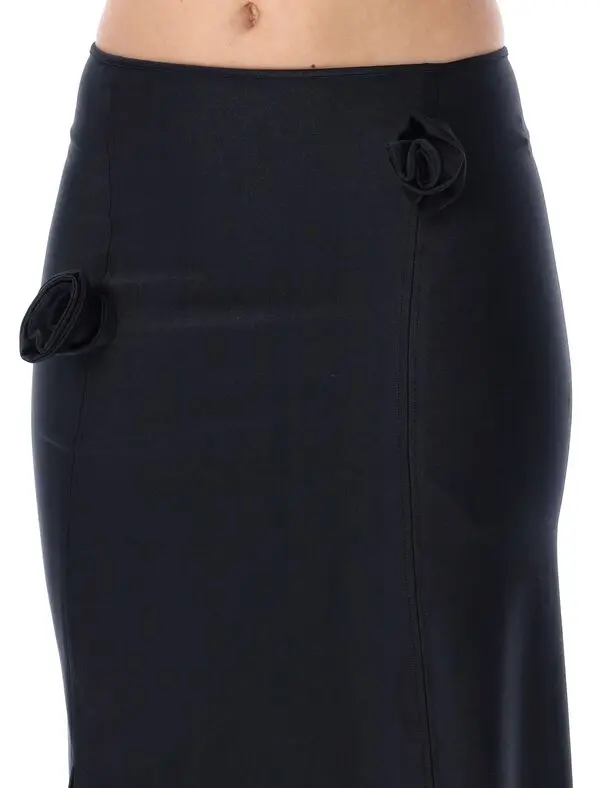 Coperni High-waisted Floral Embellished Skirt