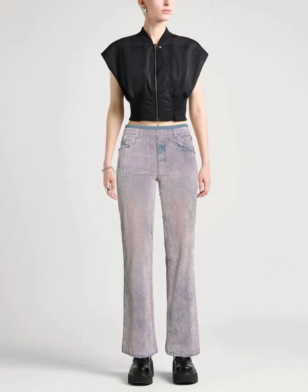 DIESEL® Two-tone Velvet Wide-leg Pants