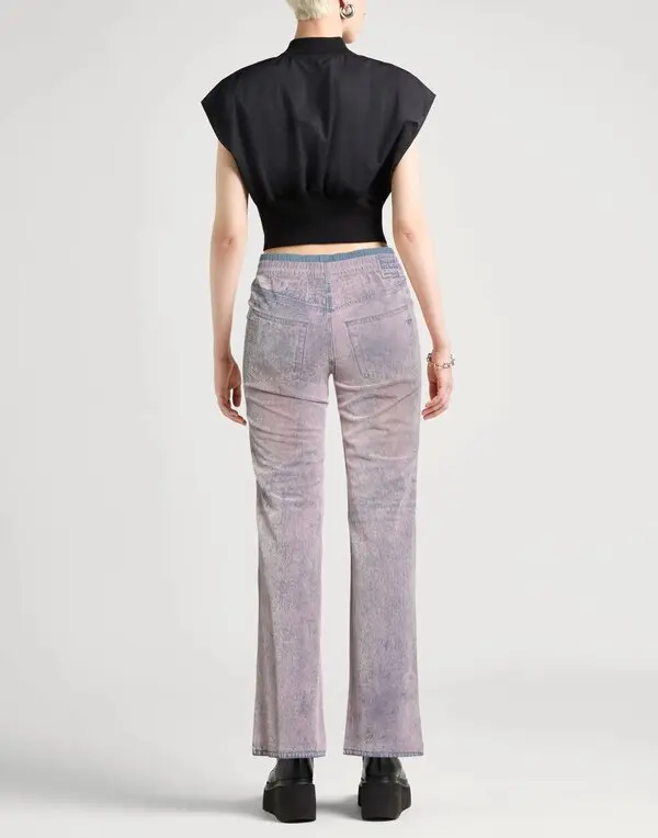 DIESEL® Two-tone Velvet Wide-leg Pants
