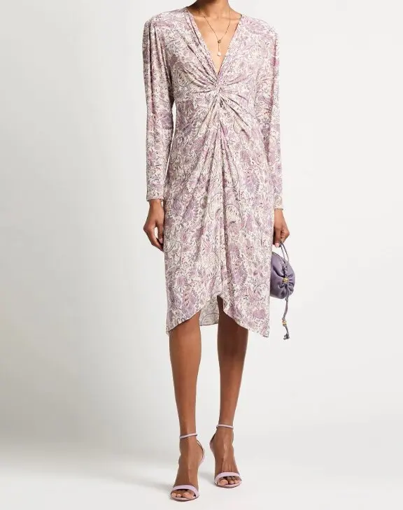 Isabel Marant Étoile Midi Dress With Long Sleeves And V-neck