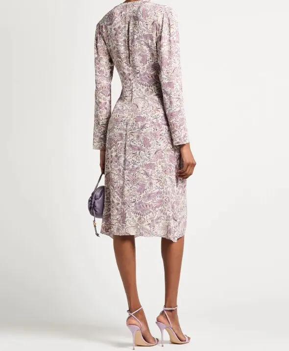 Isabel Marant Étoile Midi Dress With Long Sleeves And V-neck