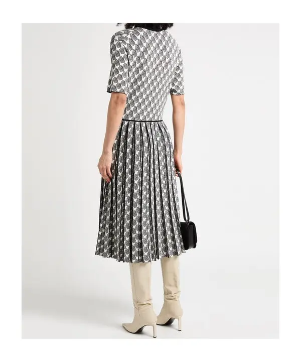 Tory Burch Jacquard Knit Pleated Dress