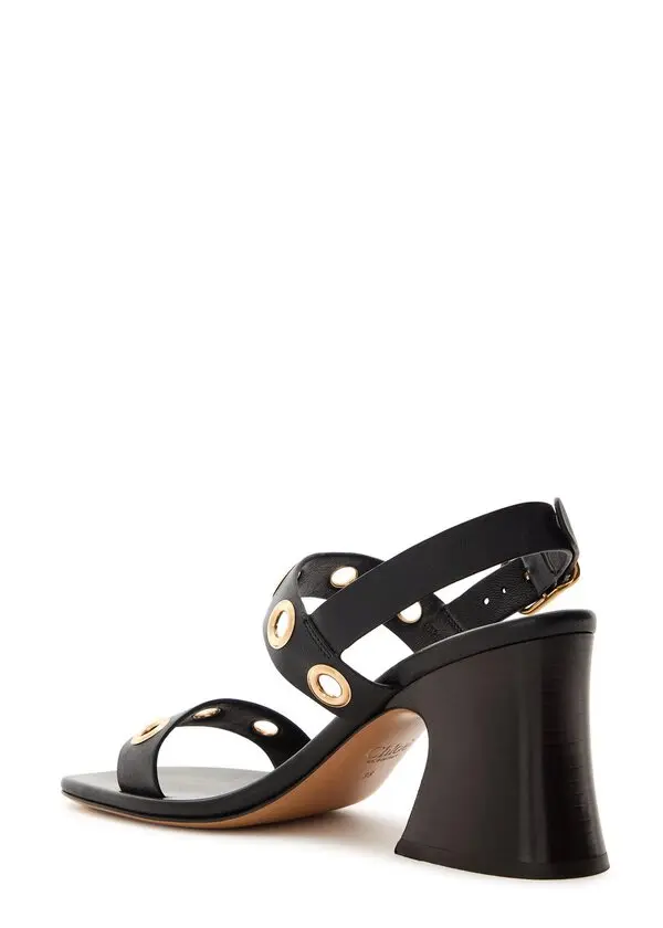 Chloé Janis 80 Eyelet-embellished Leather Sandals