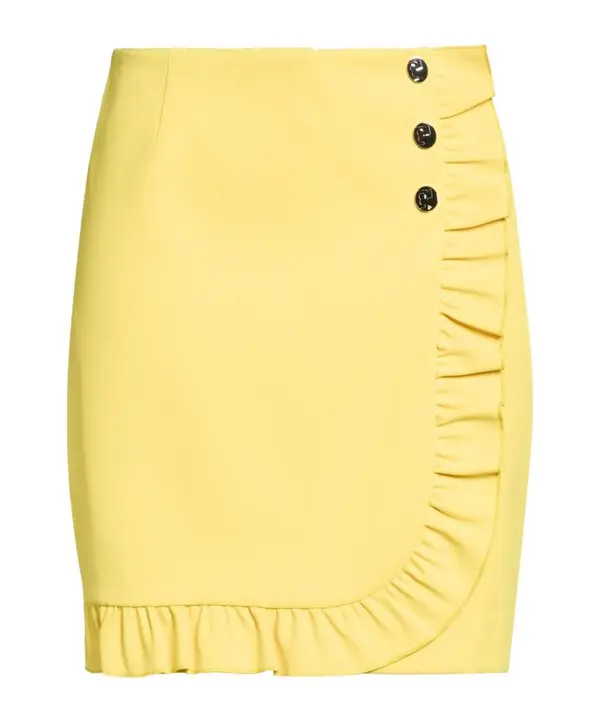Tory Burch Ruffled Skirt With Snap Button Detail - Yellow