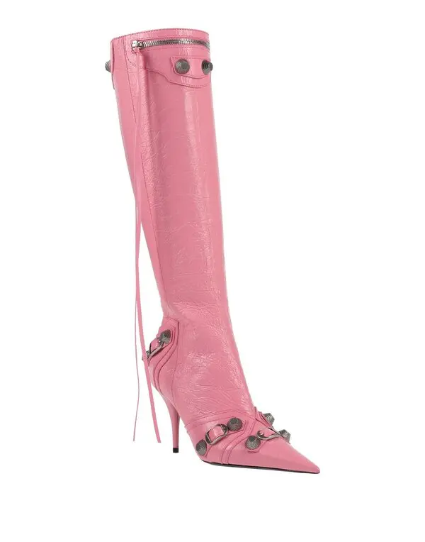 Balenciaga Shiny Pointed-toe Leather Boots