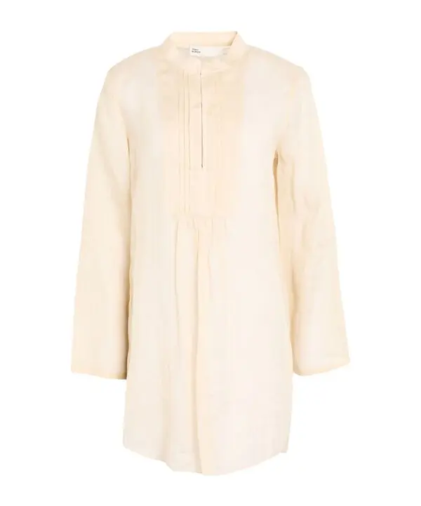 Tory Burch Stand-up Collar Pleated Shirt