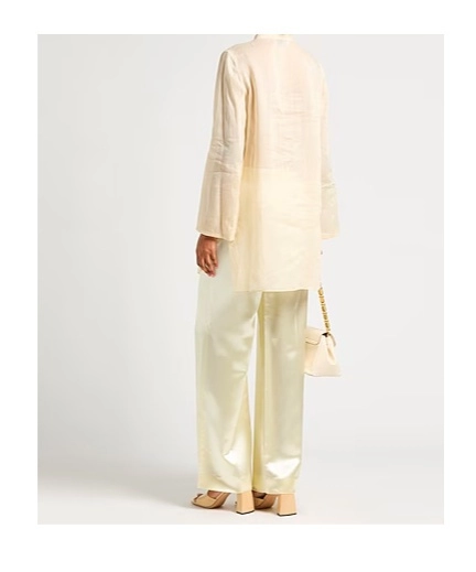 Tory Burch Stand-up Collar Pleated Shirt