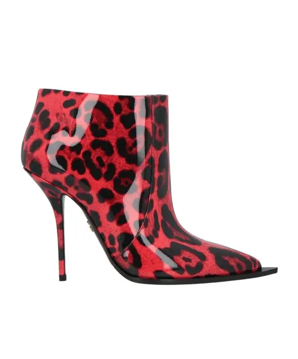 Dolce & Gabbana Leopard Print Ankle Boots