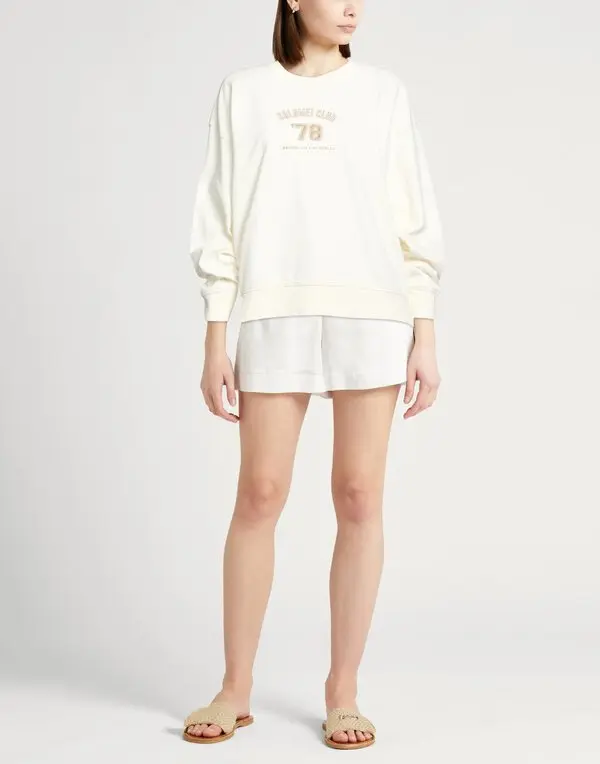 Brunello Cucinelli Minimalist Solid Color Long Sleeve Sweatshirt