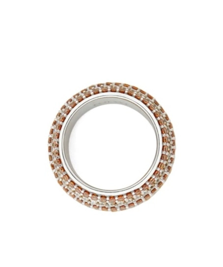 Loewe Large Pavé Ring In Sterling Silver And Crystals